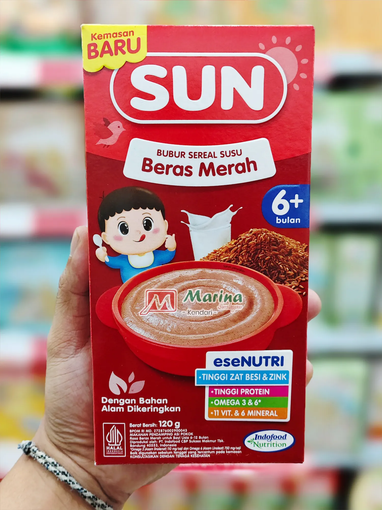 Sun Bubur Beras Merah 120gr - Marina Swalayan
