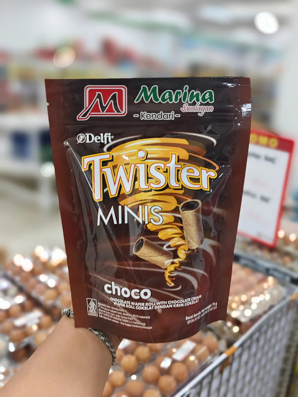 Delfi Twister Minis Choco 70gr - Marina Swalayan