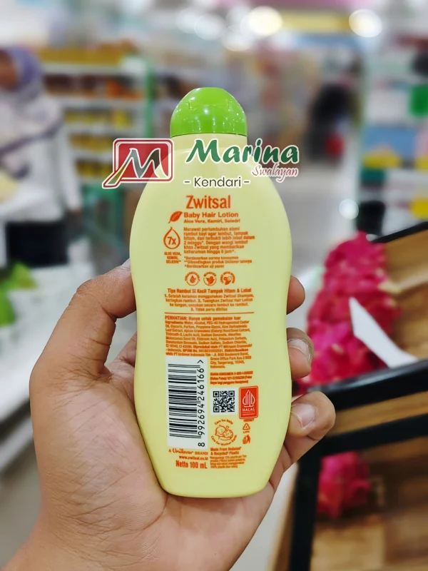 Zwitsal Baby Hair Lotion Nat Avokado 100ml - Marina Swalayan